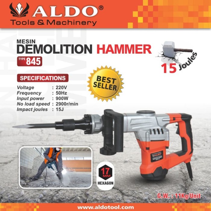 Jual Mesin demolition hammer merk ALDO 845 / Jack Hammer Breaker ...
