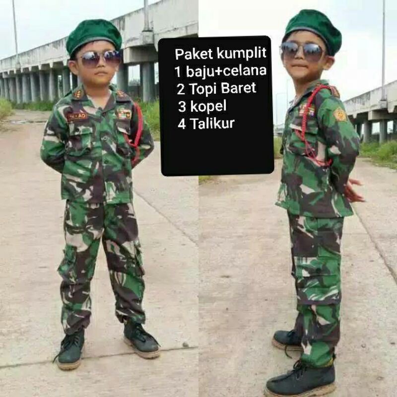 Jual SERAGAM TNI AD ANAK PAKAIAN BAJU PDL TNI AD KAOS TNI AD KOPEL BAJU ...