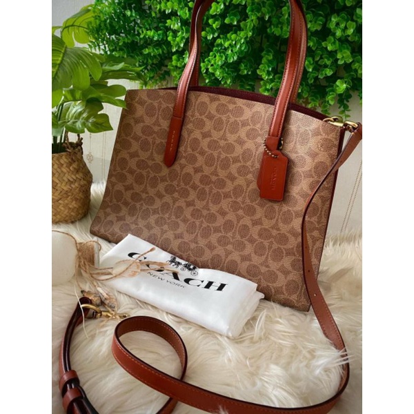 Jual Coach 31210 Carryall In Signature Canvas Rust nwt | Shopee Indonesia