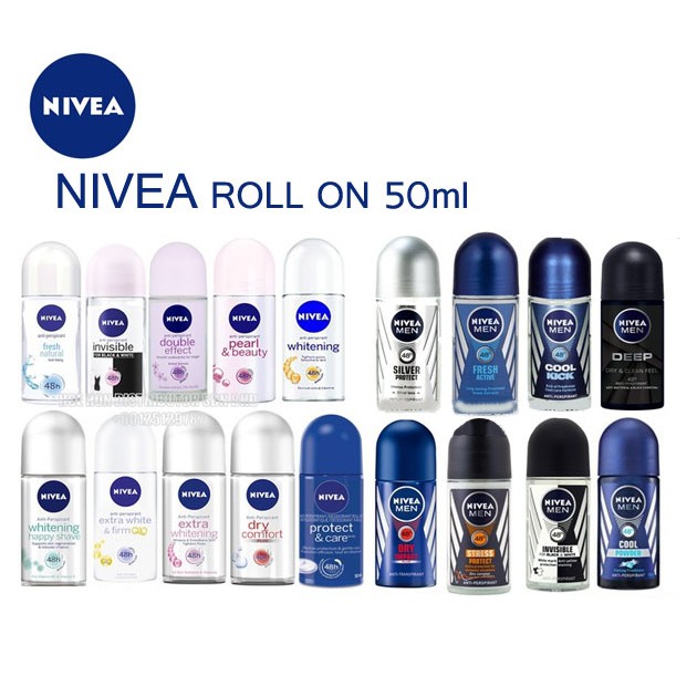 Jual NIVEA FEMALE MEN Black & White Invisible Fresh Extra Whitening Hijab cool kick freezy green ...