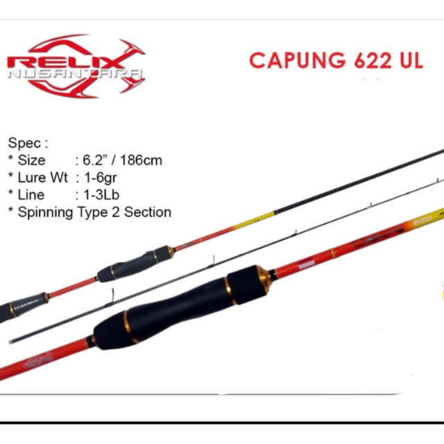 Jual Joran Capung Relix Nusantara 622 UL - GEN 2 | Shopee Indonesia