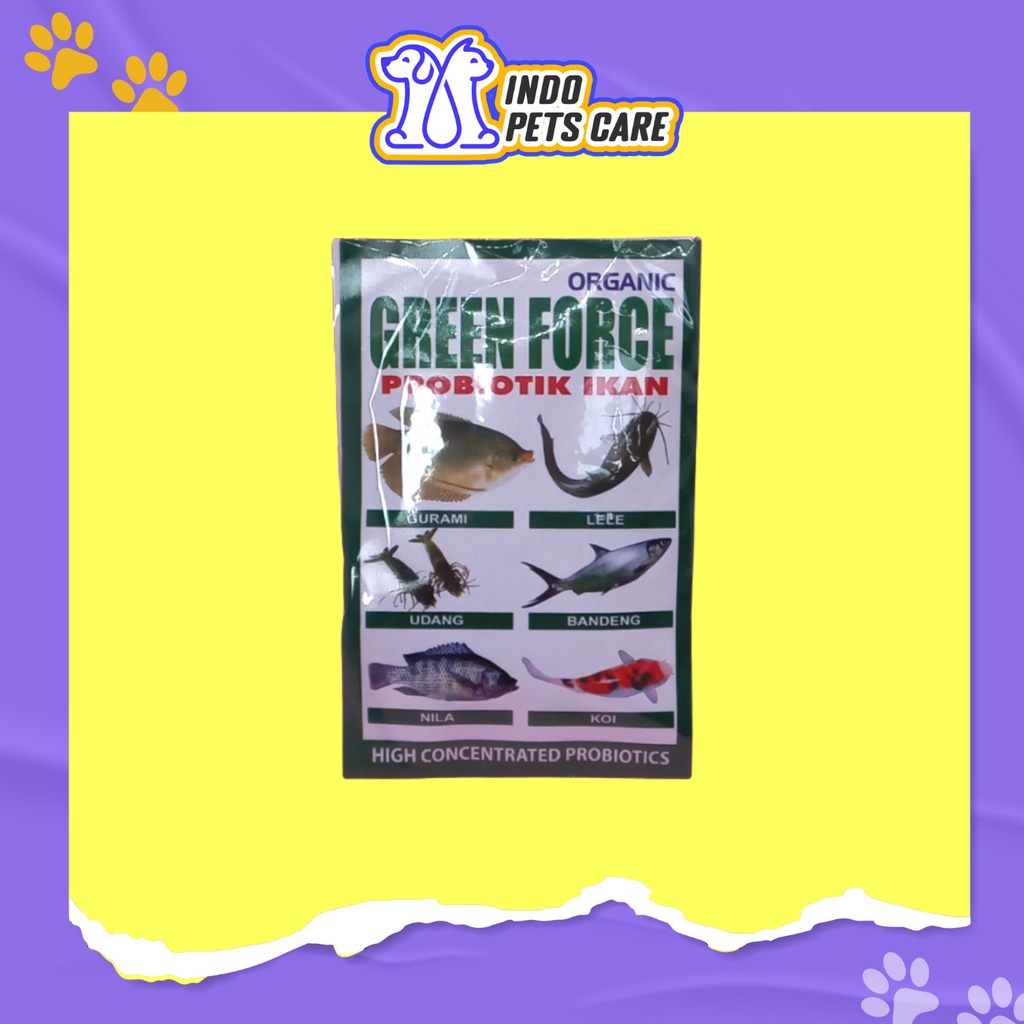 Jual PROBIOTIK PERIKANAN - GREEN FORCE IKAN ORGANIK 25 GRAM ORIGINAL ...