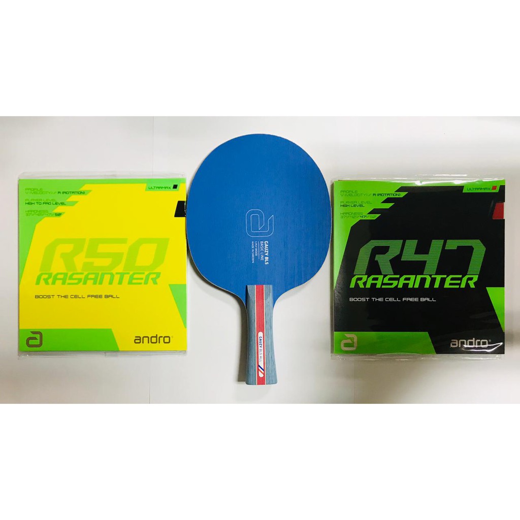 Jual Setup Bat Tenis Meja Andro Gauzy BL5 Rasanter R50 R47 Full Set ...
