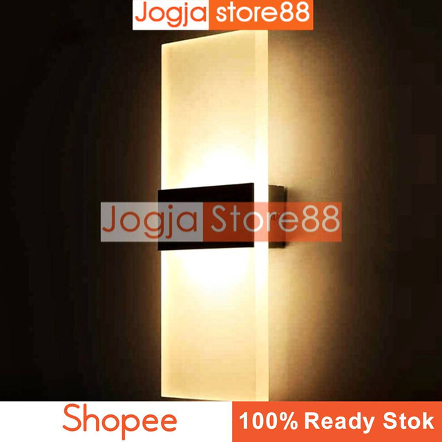 Jual Lampu Hias Dinding LED 6W 2700-3500K Warm White 29 x 11 cm - Black ...