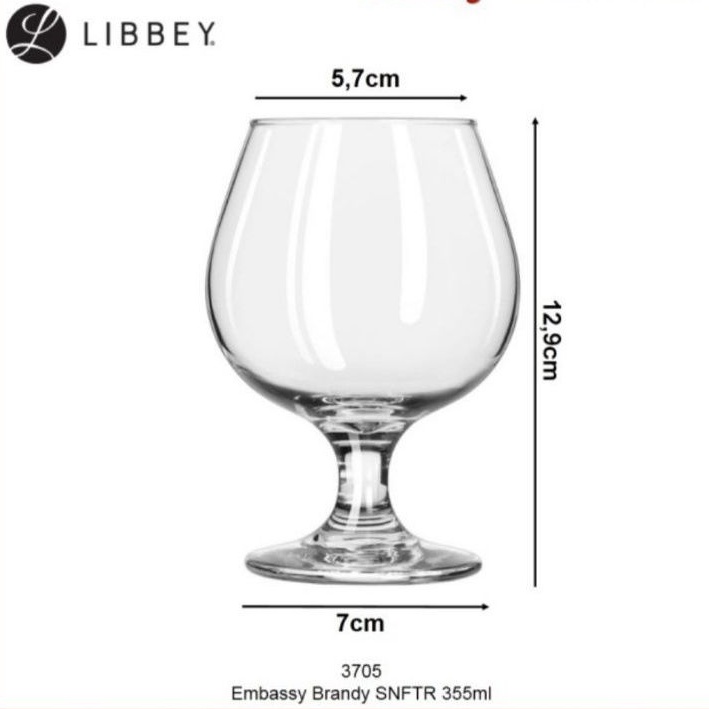 Jual Libbey Brandy Embassy 355ml gelas juice wine glass kaca beling | Shopee Indonesia