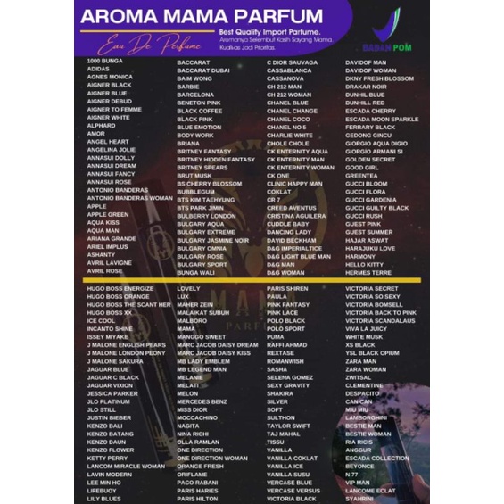 Jual MAMA PARFUM / (ready semua aroma setiap hari) | Shopee Indonesia