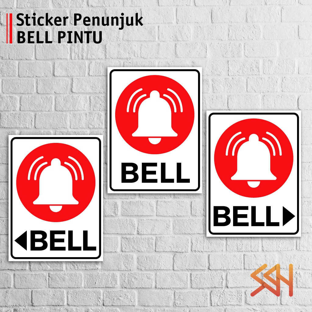Jual Sticker Stiker Vinyl Penunjuk Bell Pintu 12x9 cm | Waterproof ...