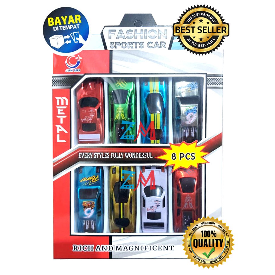 Jual Mainan Mobil Metal isi 8 pcs - Fashion sport car XL808 | Shopee ...