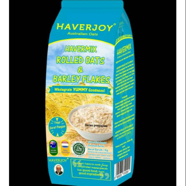 Jual Havermix Haverjoy Rolled Oats and Barley Flakes 1kg | Shopee Indonesia