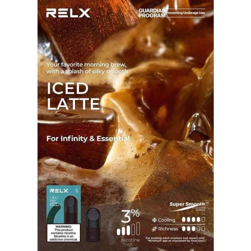 Jual RELX INFINITY PODS RASA ICED LATTE/COFFEE | Shopee Indonesia