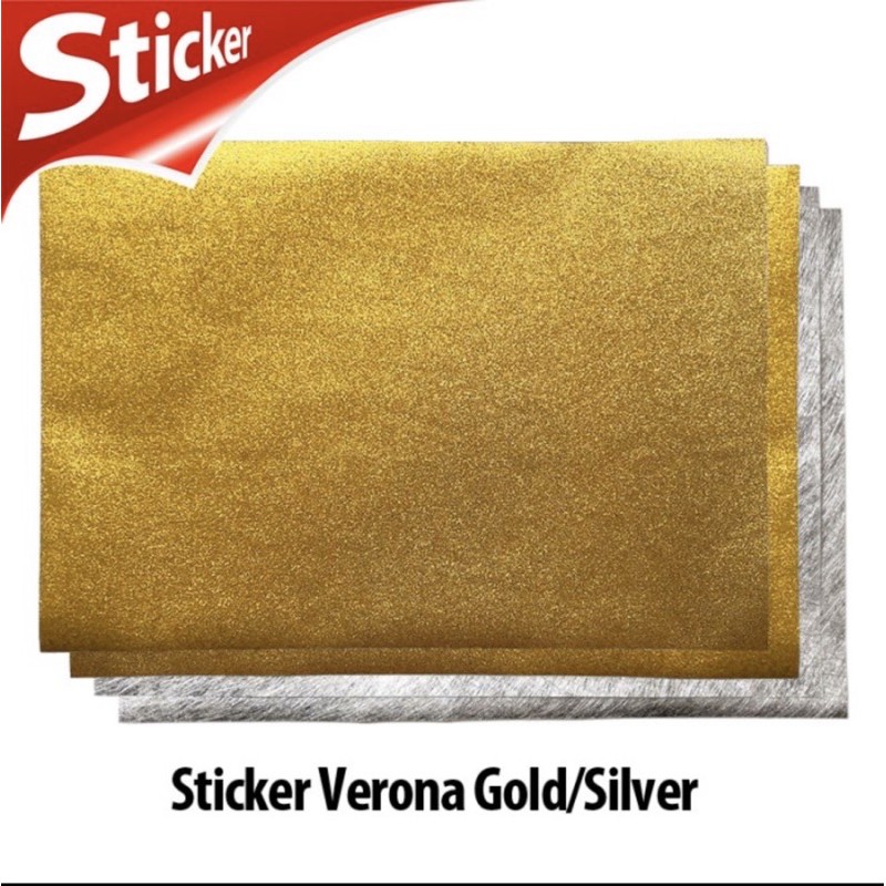 Jual Stiker Verona Metallic Gold Silver, Emas Perak A3 A4 - A4 Gold ...