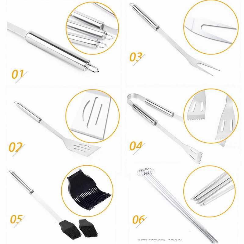 Jual Peralatan Masak BBQ Set Alat Masak Outdoor Panggang BBQ Stainless ...