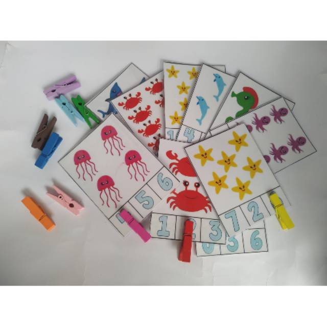 Jual Mainan edukasi paud preschool flash card Kartu Berhitung | Shopee ...