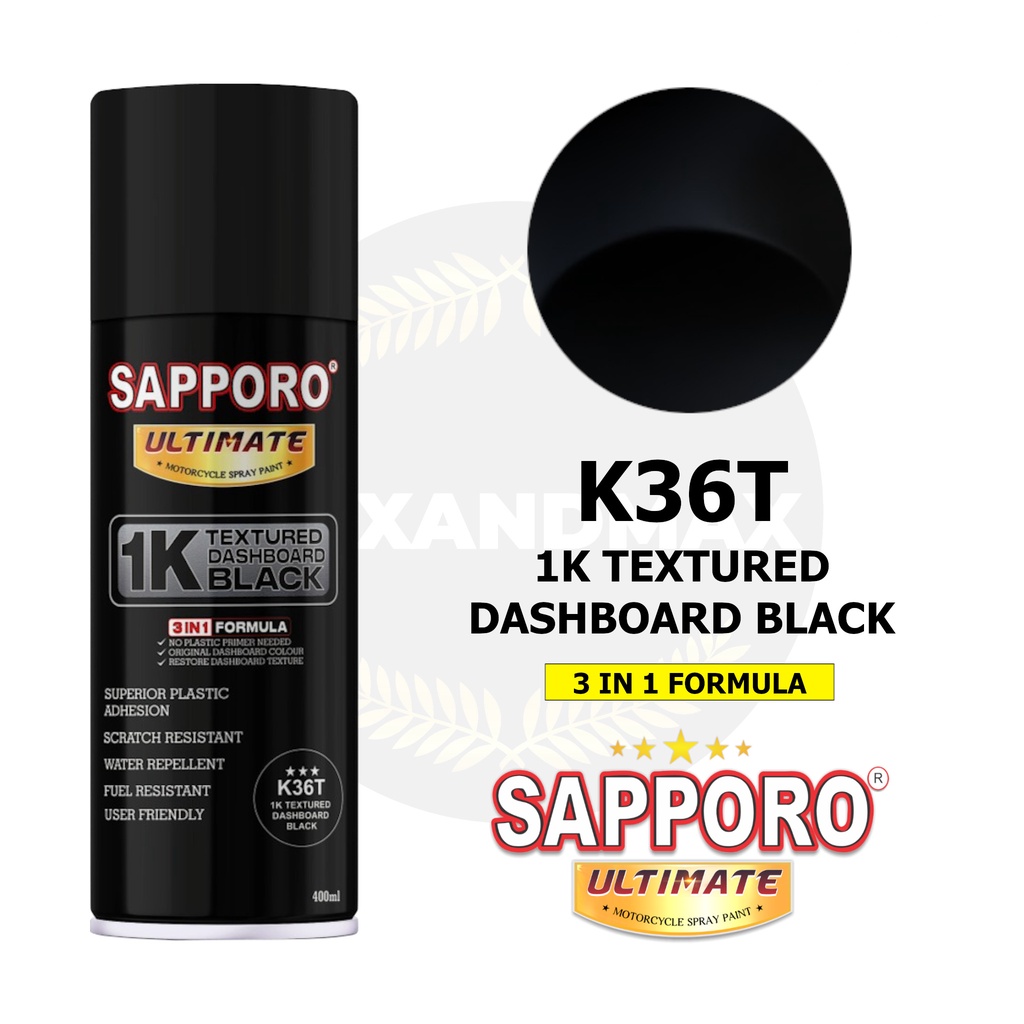 Jual SAPPORO ULTIMATE 1K Textured Dashboard Black K36T 400 ml | Shopee Indonesia