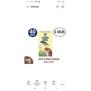 Jual Susu ultra 125ml isi 40 | Shopee Indonesia