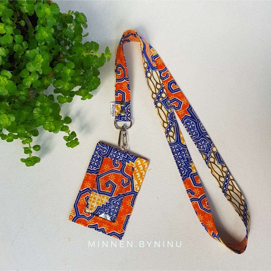 Jual ID Card Holder Batik - One Face Lanyard Set (BC-38) | Shopee Indonesia
