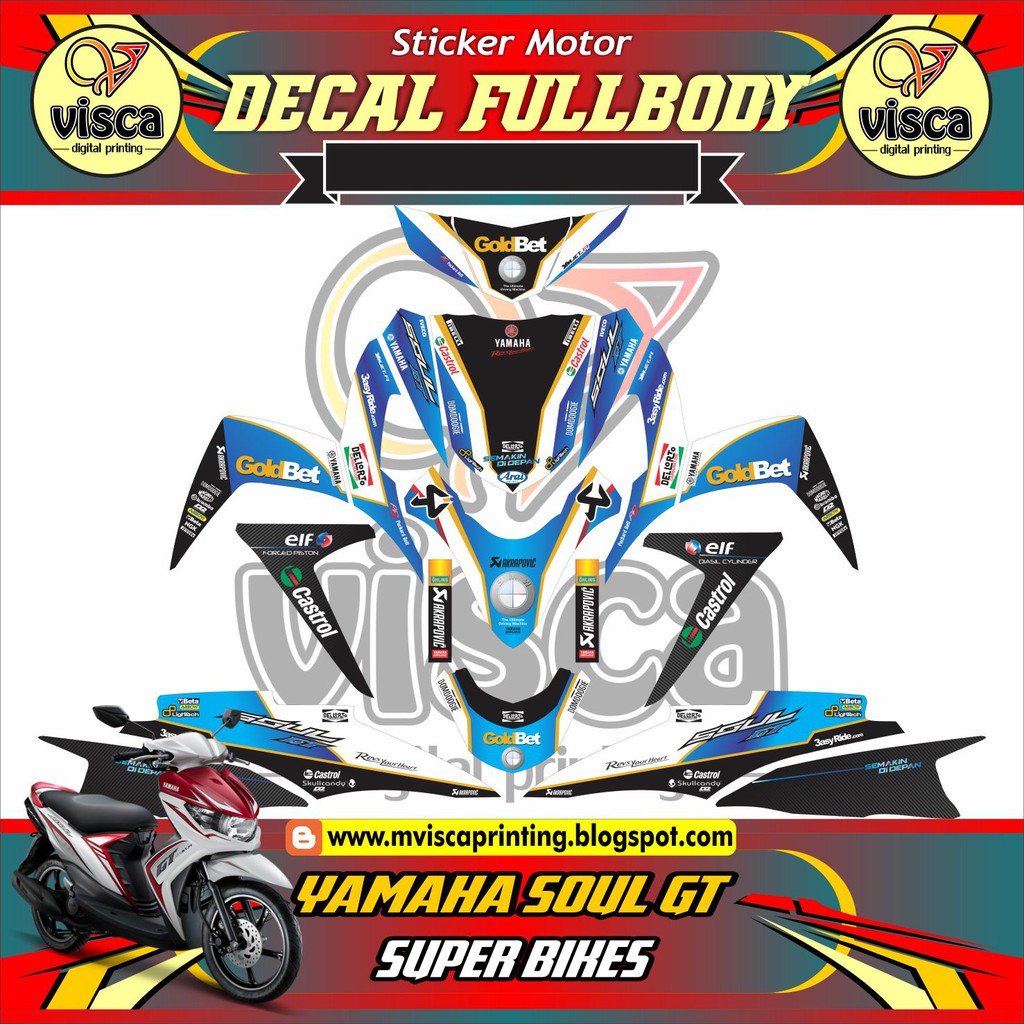 Jual STIKER VARIASI MOTOR SOUL GT DECAL STRIPING FULL BODY SOUL GT ...