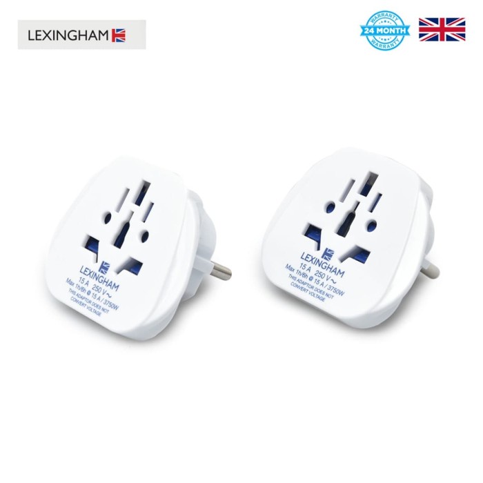 Jual Universal Adaptor - Lexingham 2 X World To Europe Plug L5071 ...