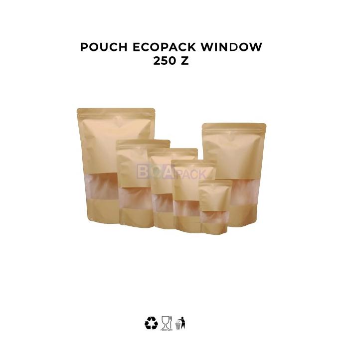 Jual POUCH ECOPACK WINDOW 250 Z - 13 X 20 CM STANDING POUCH WINDOW ECOPACK | Shopee Indonesia