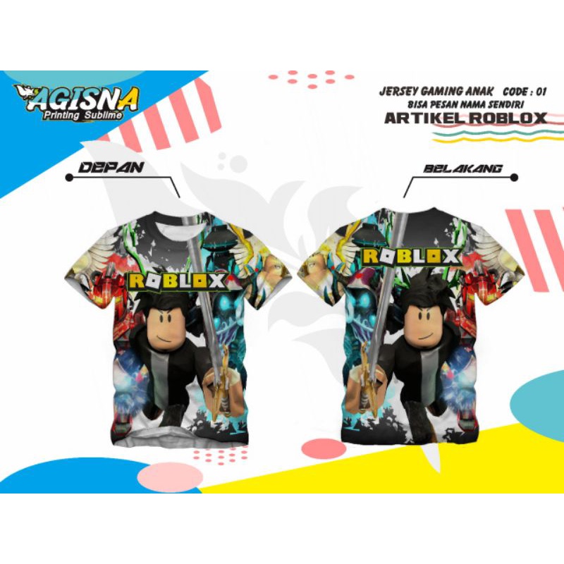 Jual Jersey gaming/Jersey printing/kaos roblox/Jersey roblox printing ...
