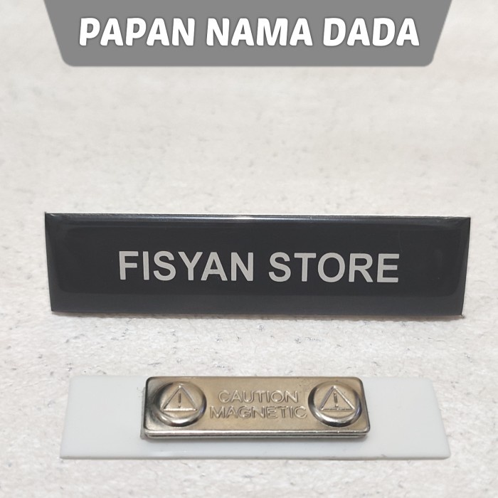 Jual Papan Nama PDH TNI/POLRI | Nametag Dada Hitam Doff Full Lapis ...
