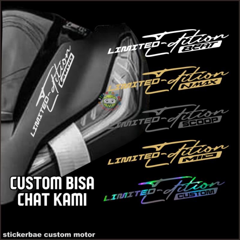 Jual Sticker limited edition beat mio vario scoop nmax bisa CUSTOM nama ...