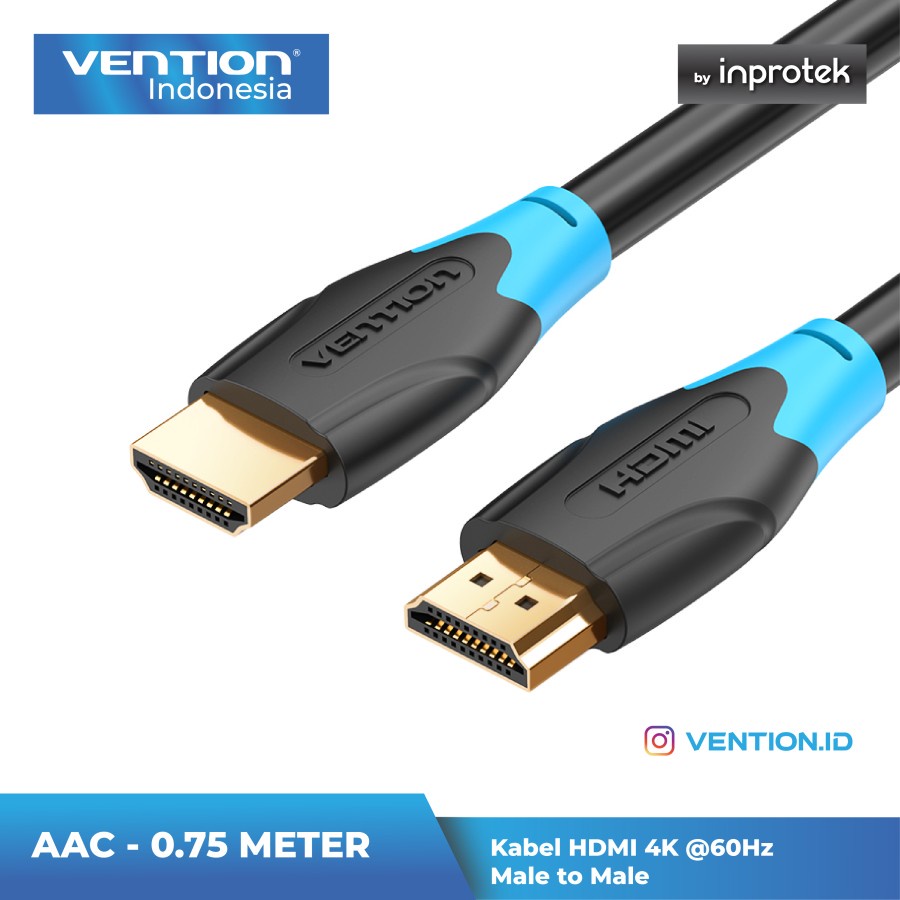 Jual Kabel HDMI Male to Male Vention- AAC 0.75m / 1m / 1.5m / 2m / 3m / 5m / 8m | Shopee Indonesia