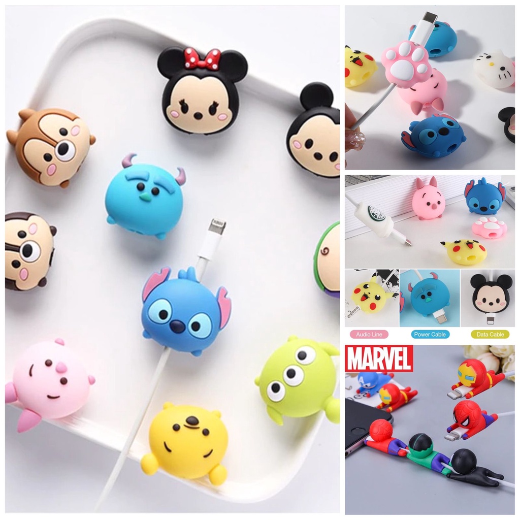 Jual Cable Bite Pelindung Ujung Kabel Anti Putus Cable Protector Cable Saver Disney Marvel Stich ...