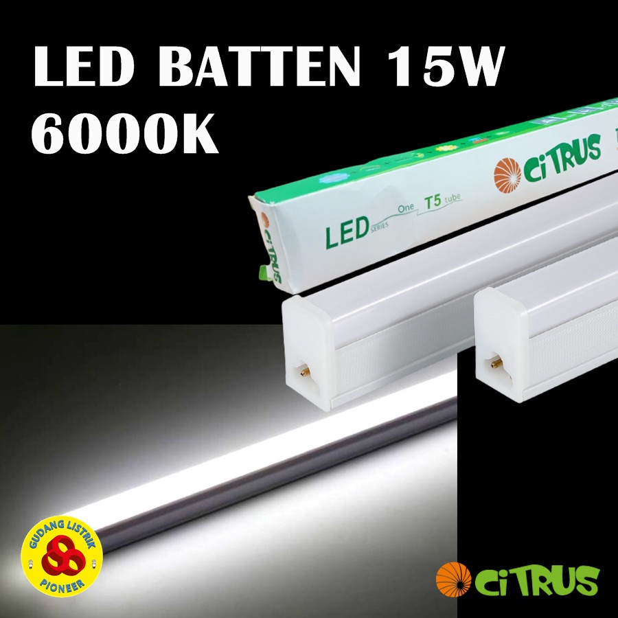 Jual Citrus Lampu LED T5 Batten 15W 900mm Putih LED Tube 15 Watt 6000K ...