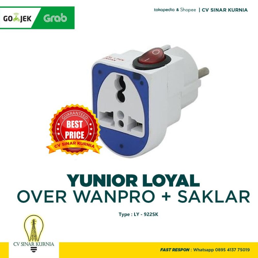 Jual Universal Steker SERBAGUNA + Saklar LOYAL LY 922SK/ Colokan ...