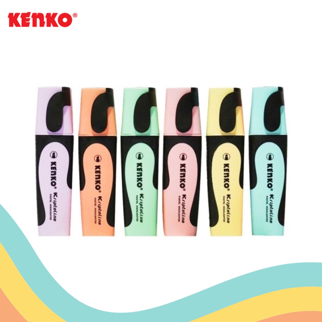 Jual HIGHLIGHTER KENKO WARNA PASTEL KRIPTOLINE (1 PCS) | Shopee Indonesia