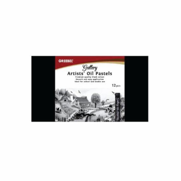 Jual Crayon Greeble Artist BLACK and WHITE 12 warna Oil pastel Greeble ...