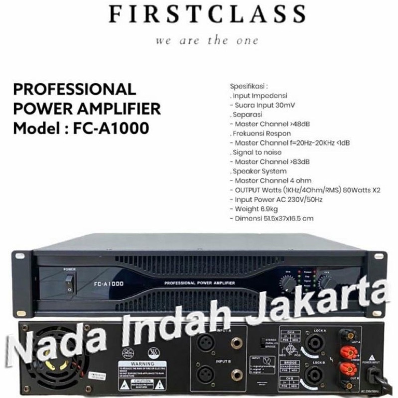 Jual POWER AMPLIFIER FIRST CLASS FC-A1000-FIRSTCLASS FCA1000 | Shopee ...