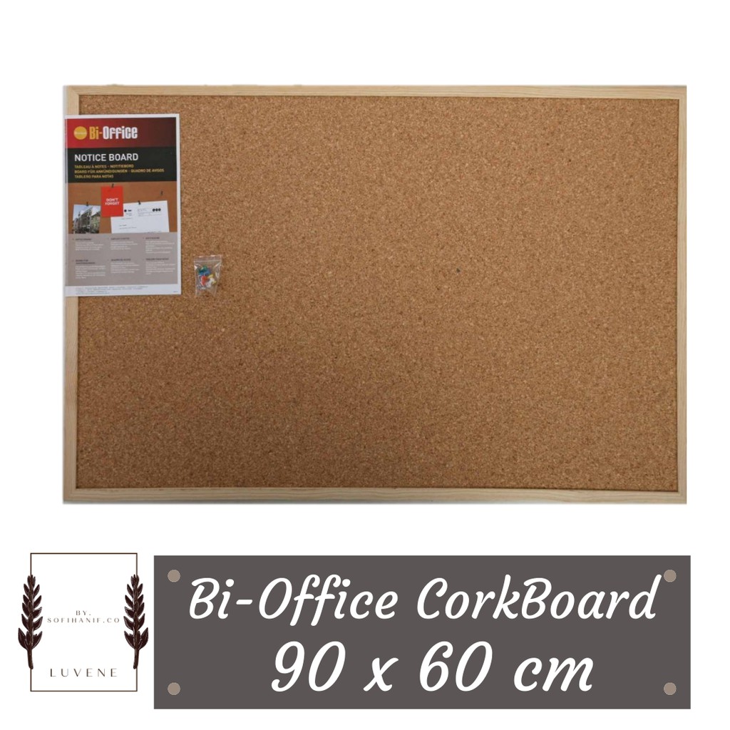 Jual Bi-Office Cork board 90 x 60 cm (papan tempel) | Shopee Indonesia