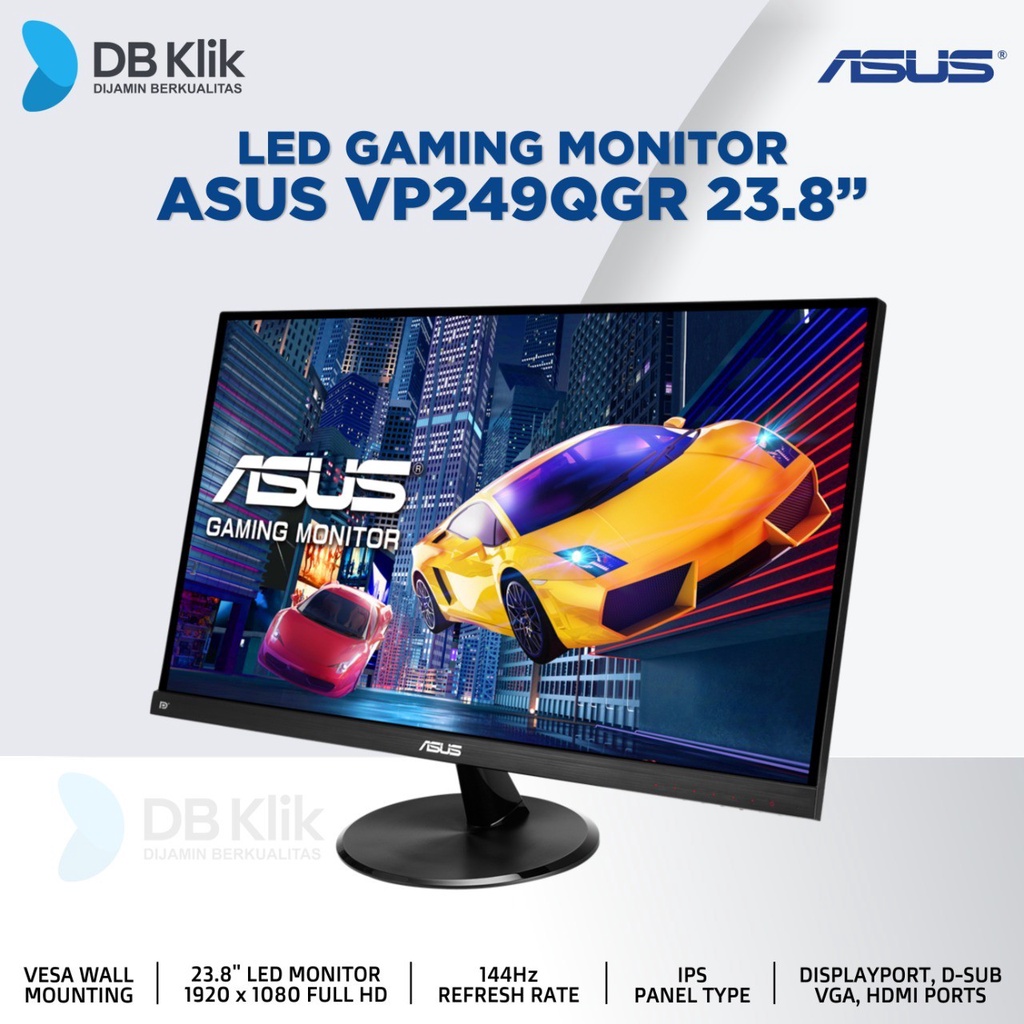 Jual LED Monitor Gaming ASUS VP249QGR 23.8" 144Hz FHD HDMI Display Port ...