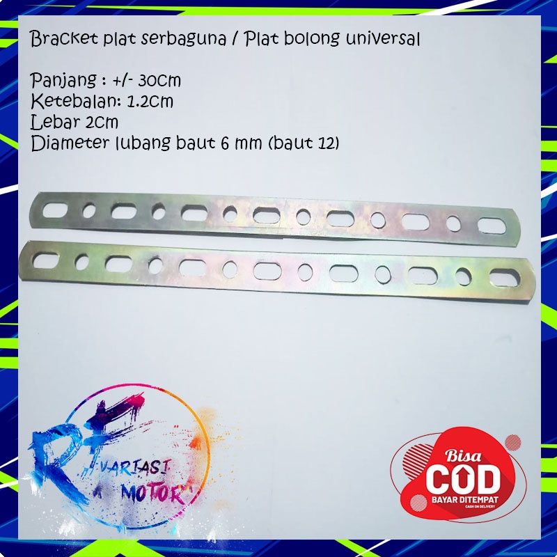 Jual BESI PLAT TEKUK KNALPOT / BREKET BOLONG SERBA GUNA / PLAT PANEL ...