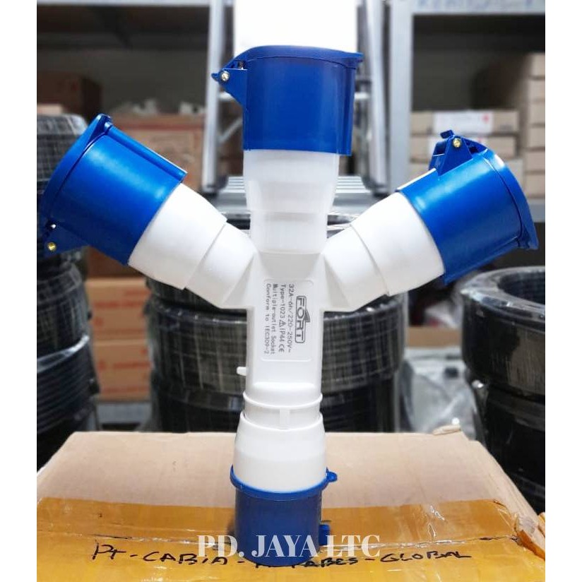 Jual Fort Multiple Outlet Socket 3 Pole CEE-1023 - Socket 3 Cabang ...