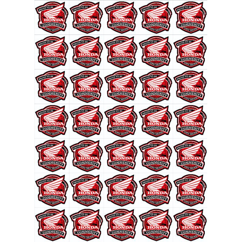 Jual Sticker pack Racing Honda community Mpm motor stiker vinyl a3 ...