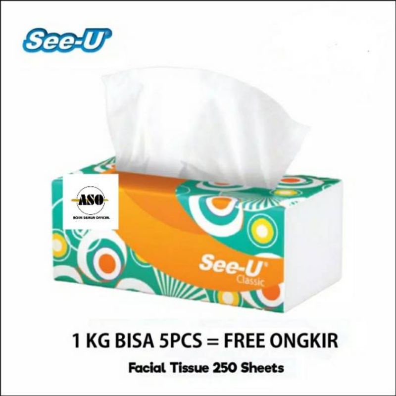 Jual TISU tissue SEE U 250 sheet FACIAL tissue PROMO !!! | Shopee Indonesia