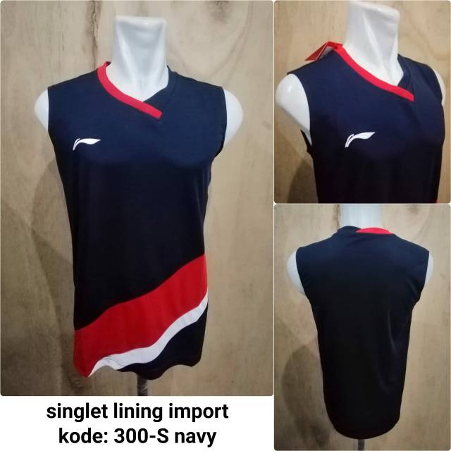 Jual Singlet Badminton Grad Ori 300-S Navy | Shopee Indonesia
