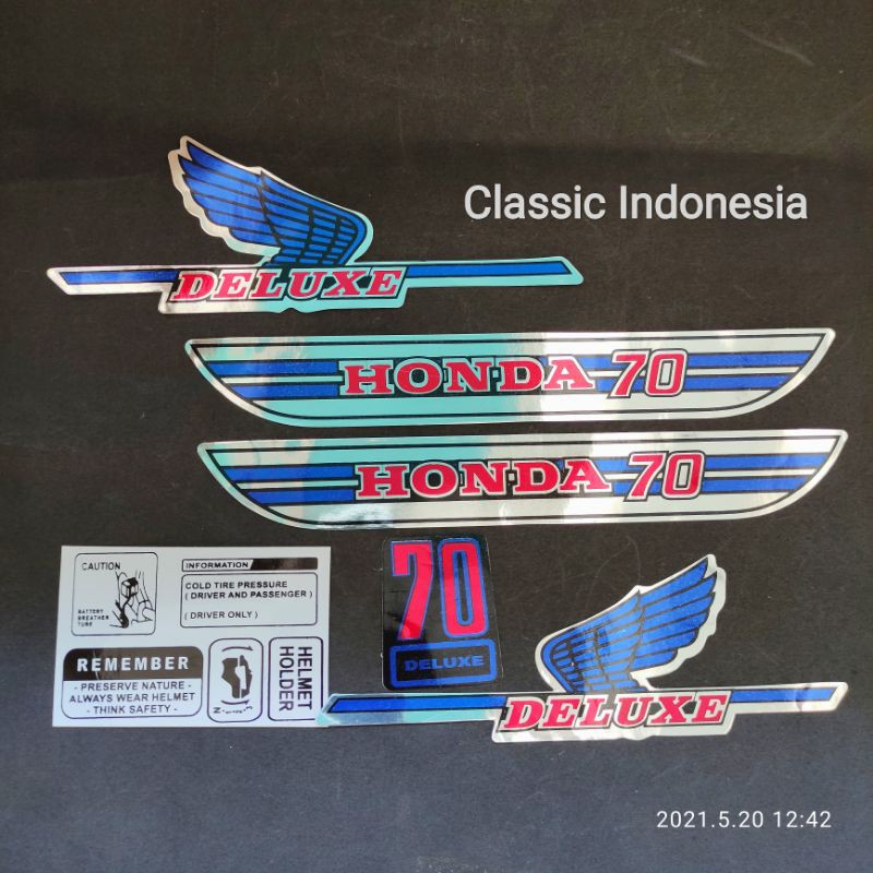 Jual Sticker stripping honda C70 biru list c70 | Shopee Indonesia