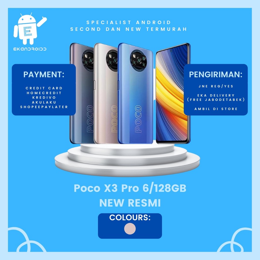Jual XIAOMI POCOPHONE X3 PRO 6/128GB NEW RESMI | Shopee Indonesia