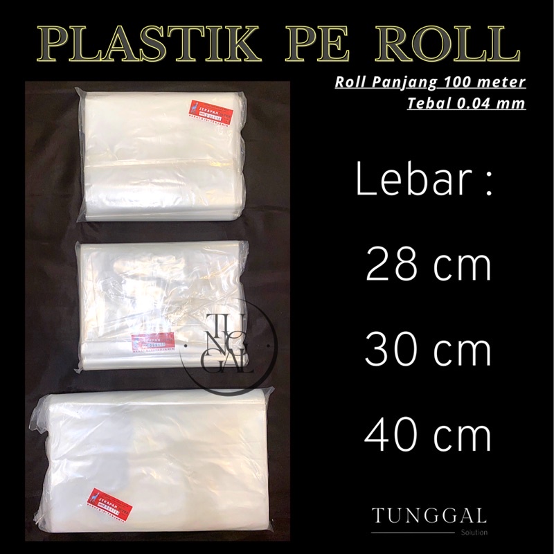 Jual Plastik PE Roll - panjang 100 meter, tebal 0.04 mm. Plastik ikan ...