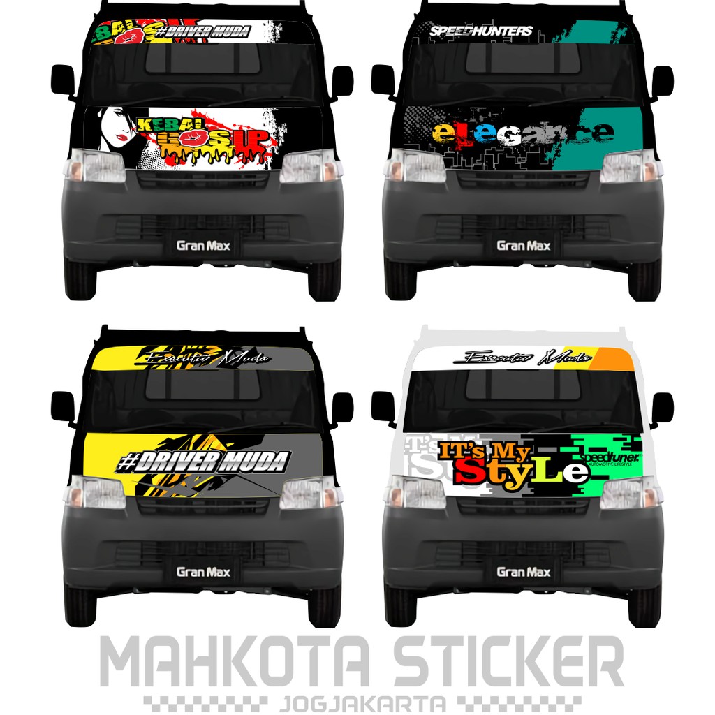 Jual stiker decal kabin mobil grandmax l300 suzuki carry bonus stiker ...