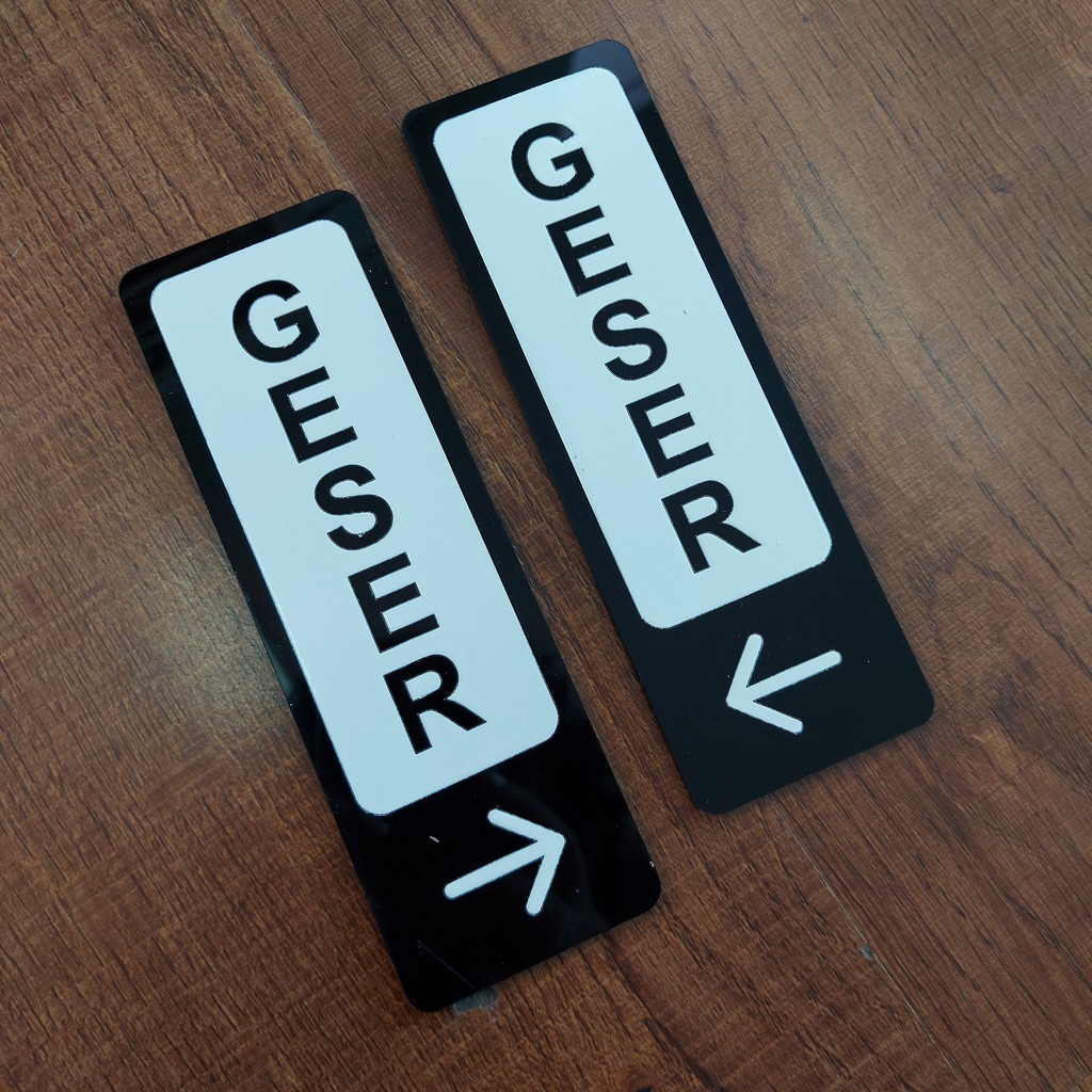 Jual SIGN GESER PADA PINTU / SIGN TULISAN GESER / PENANDA PINTU GESER ...