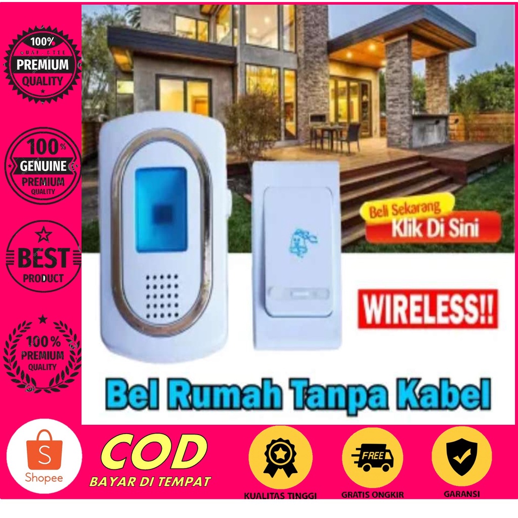 Jual Bel Rumah Kantor Alarm Wireless Tanpa Kabel Waterproof EU Plug dan ...