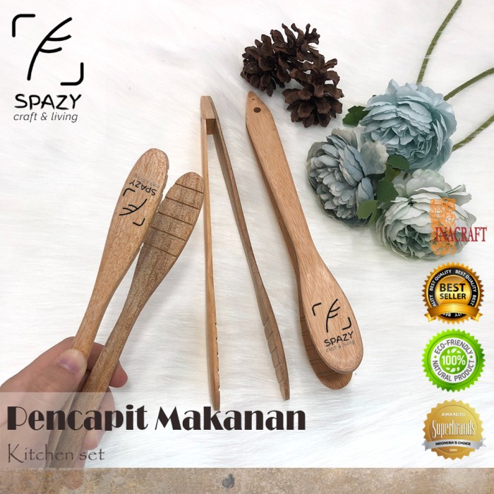 Jual Penjepit Makanan / Capitan Makanan Kayu / Capit Makanan / Wooden ...