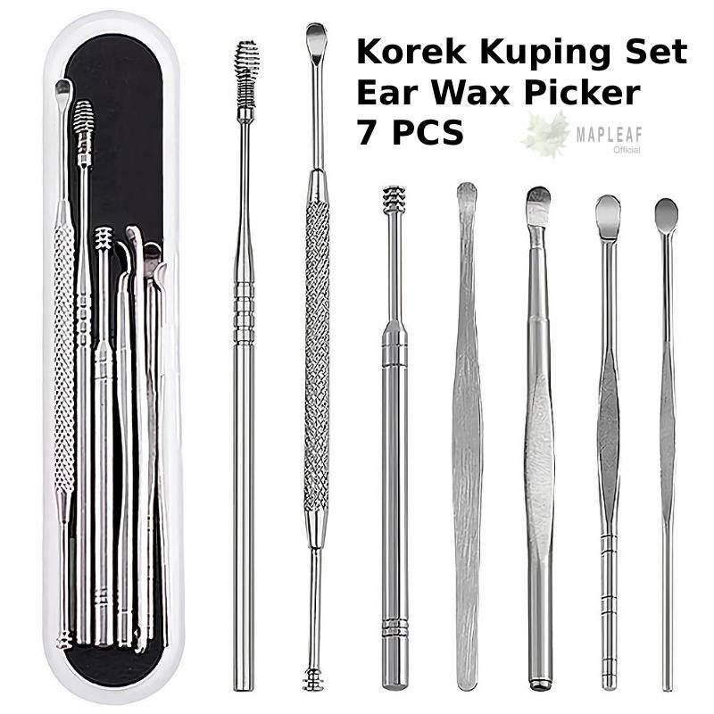 Jual Korek Kuping Set 7 PCS Alat Pembersih Telinga Earwax Picker ...