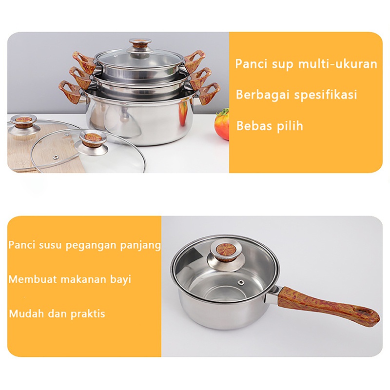 Jual Panci Set 13 Pcs Cookware Stainless Teko Panci Anti Karat Murah ...
