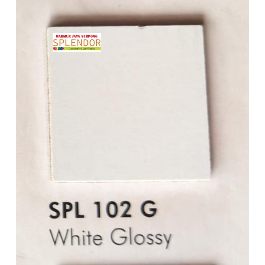 Jual HPL SPLENDOR TYPE SPL 102 G - WHITE GLOSSY Lapisan Furniture ...